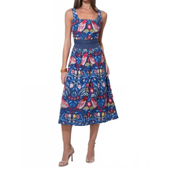 Adelyn Rae | Dresses | New Adelyn Rae Kaili Embroidered Midi Dress In ...